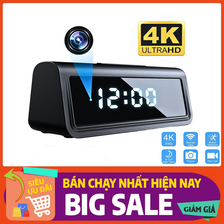 Camera Đồng Hồ Để Bàn Full HD 4K T22 Mới Nhất – Kết Nối Wifi 5G – Nhật ...